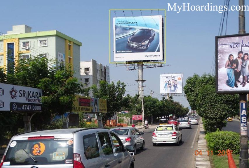 Khanamet Kukatpally Road Flex Unipole Advertising Hyderabad