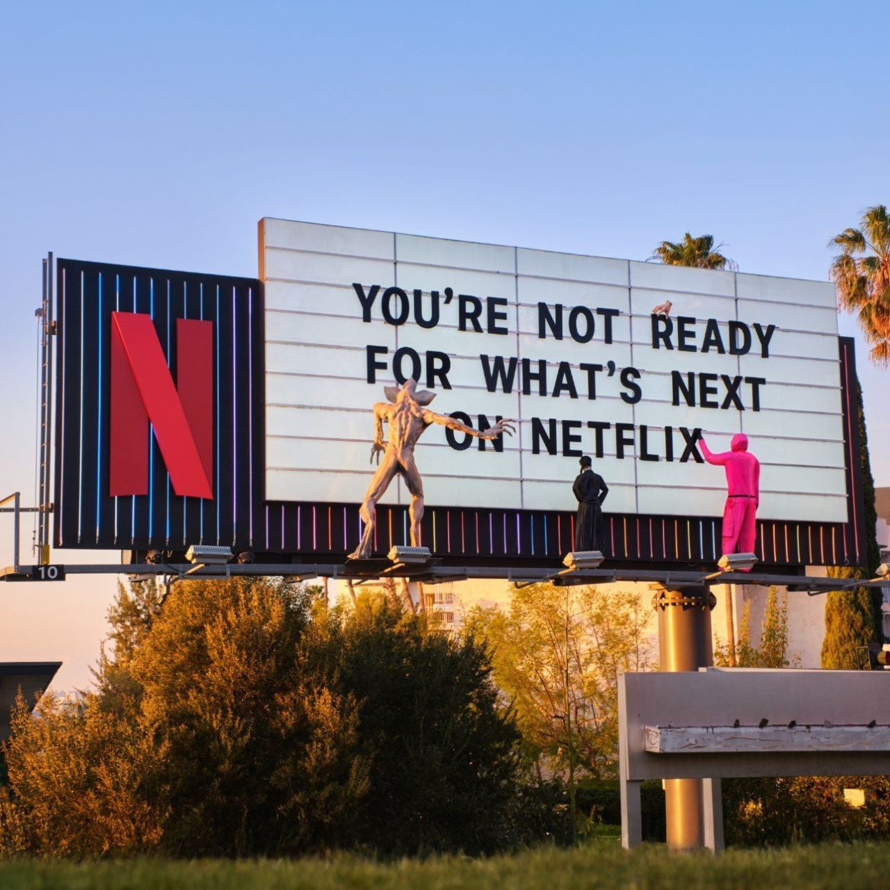 Netflix Cryptic DOOH Ads for Stranger Things and Squid Game